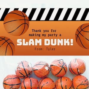 Basketball Birthday Party Favors | Basketball Treat Bag Toppers ...
