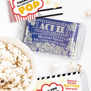 Microwave Popcorn Cards for Teacher and Student Thank You Gifts ...