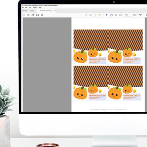 Halloween Treat Bag Topper Printable File Pumpkin Teeth - Etsy