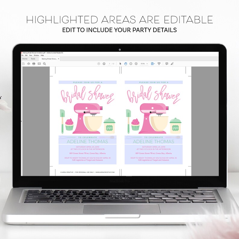 Baking Bridal Shower Invitation for Stock the Kitchen Bridal | Etsy