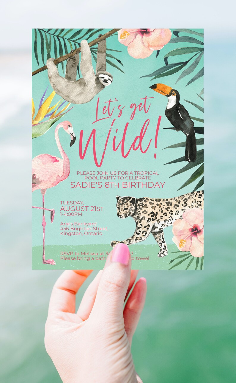 Jungle Party Invitation Printable Instant Download File - Etsy