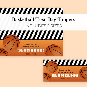 Basketball Birthday Party Favors | Basketball Treat Bag Toppers ...