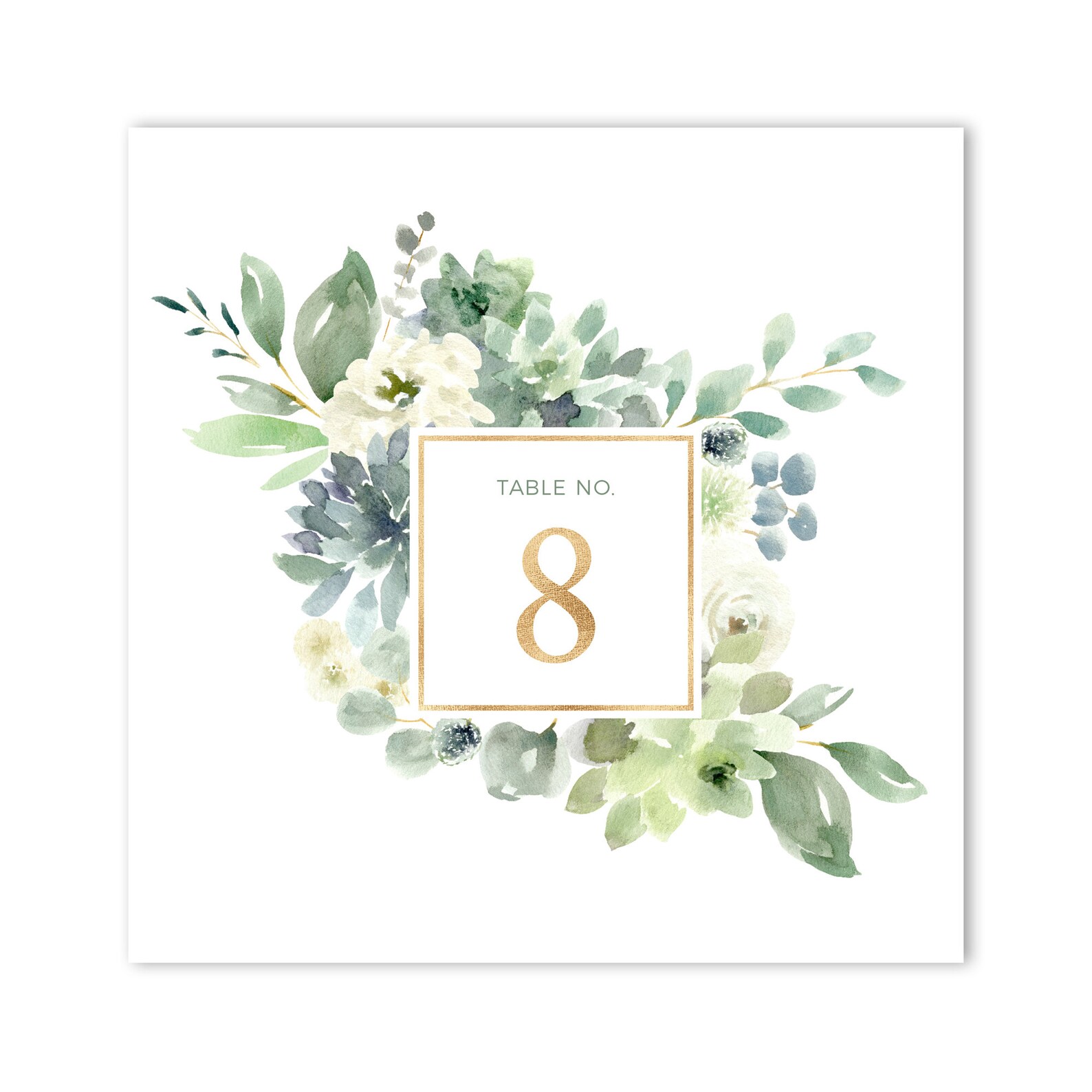 Succulent Wedding Table Numbers Instant Download Printable | Etsy