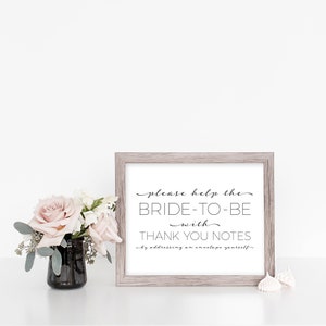 Address an Envelope Sign Bridal Shower Sign Printable Bridal Shower ...