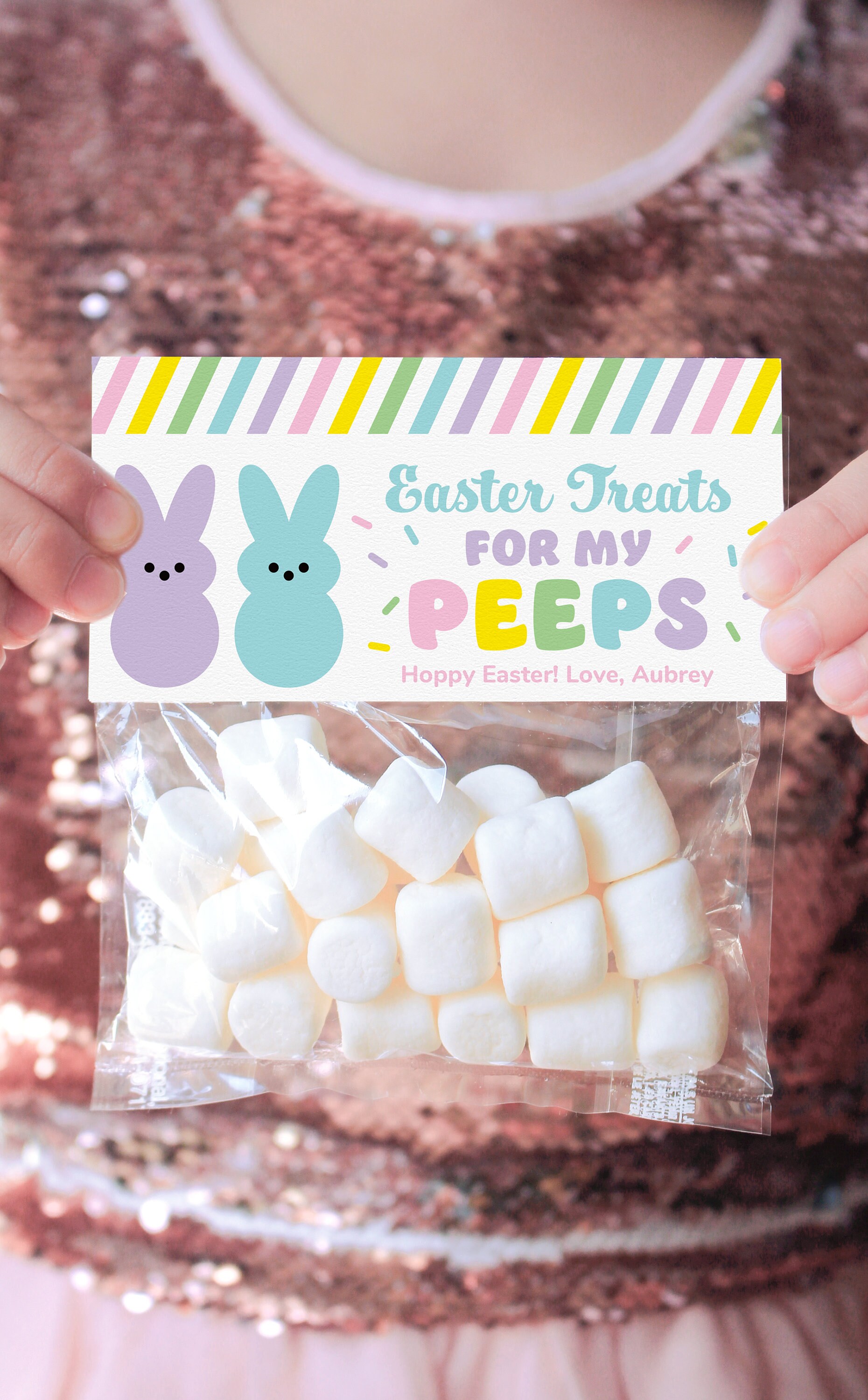 Easter Treat Bag Toppers - Peeps Easter Basket Gift Idea - Printable ...