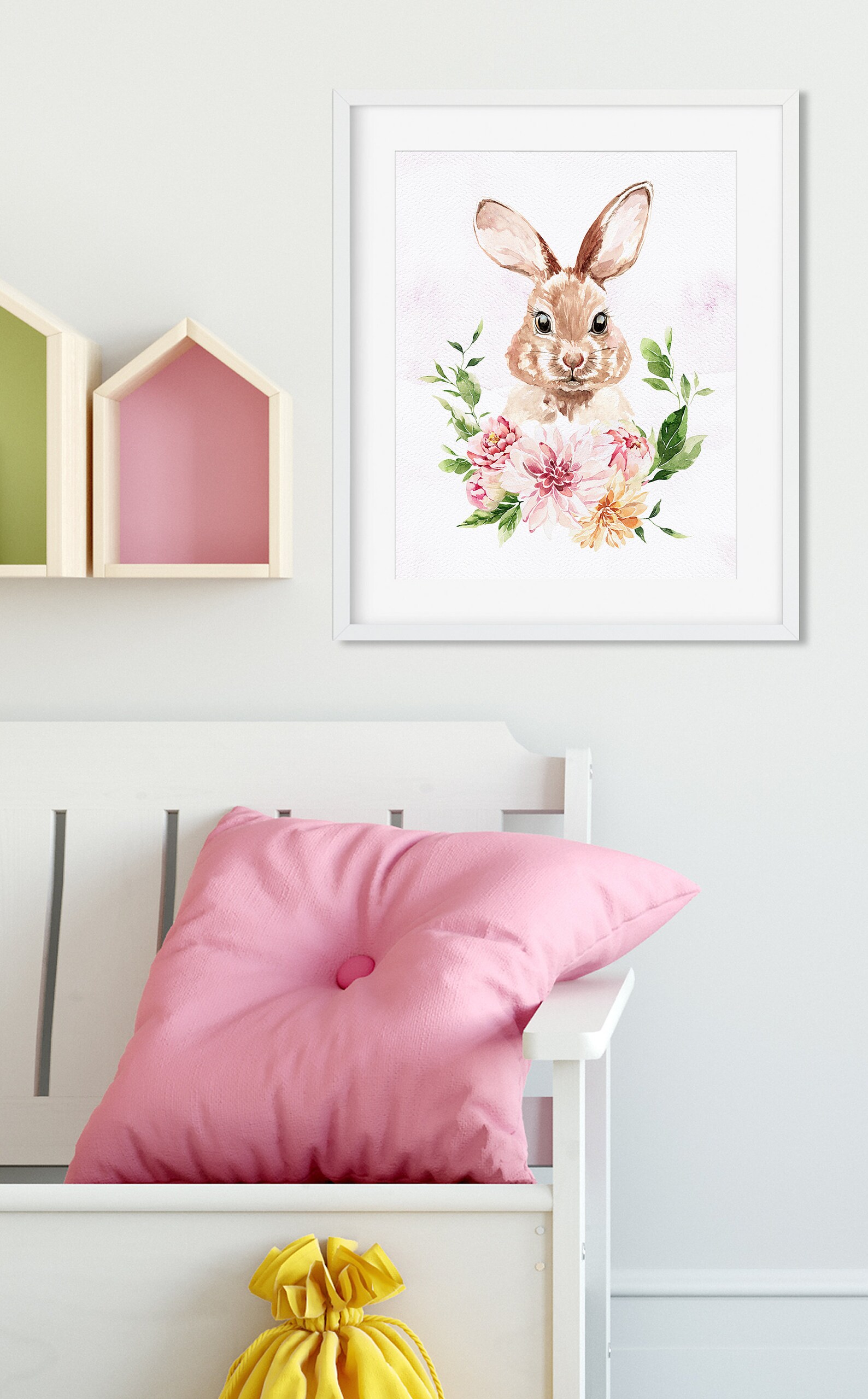 Bunny Art Print Digital File Printable Bunny Nursery Decor - Etsy