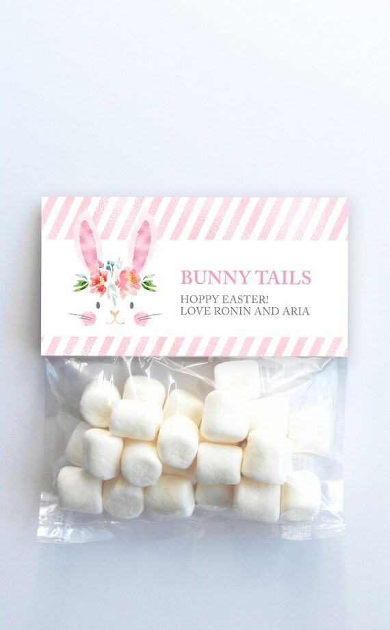 Bunny Tails Treat Bag Toppers for an Easter Party or Bunny Birthday ...