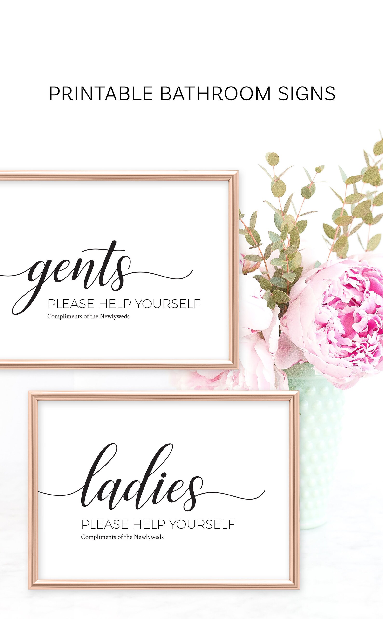 Wedding Bathroom Signs Printable File Toiletry Baskets Sign - Etsy