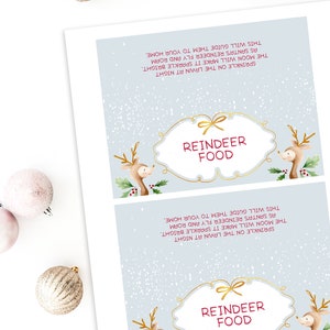 Reindeer Food Tag Printable Instant Download File Magical Reindeer Food ...