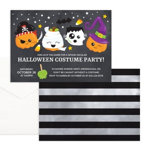 Kids Halloween Costume Party Invitation Printable Instant Download File ...