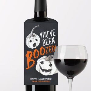 Halloween Wine Bottle Tags Printable File - You've Been Boozed - Drink ...