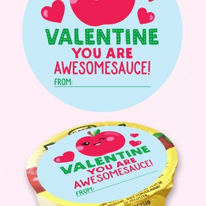 Applesauce Valentines Day Cards for Kids | Awesomesauce Apple Classroom ...