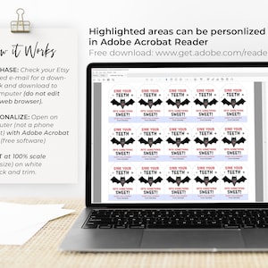 Halloween Treat Tags - Vampire Bat Sink Your Teeth Into Something Sweet ...