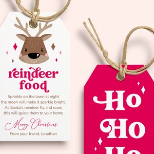 Christmas Reindeer Food Gift Tags for Kids Printable Holiday Treat Bag ...