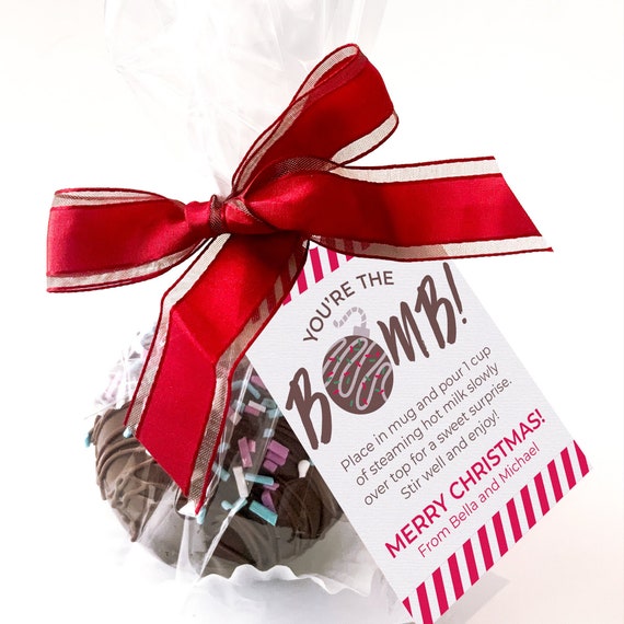 Hot Chocolate Bomb Gift Tags Instant Download Printable File - Digital ...