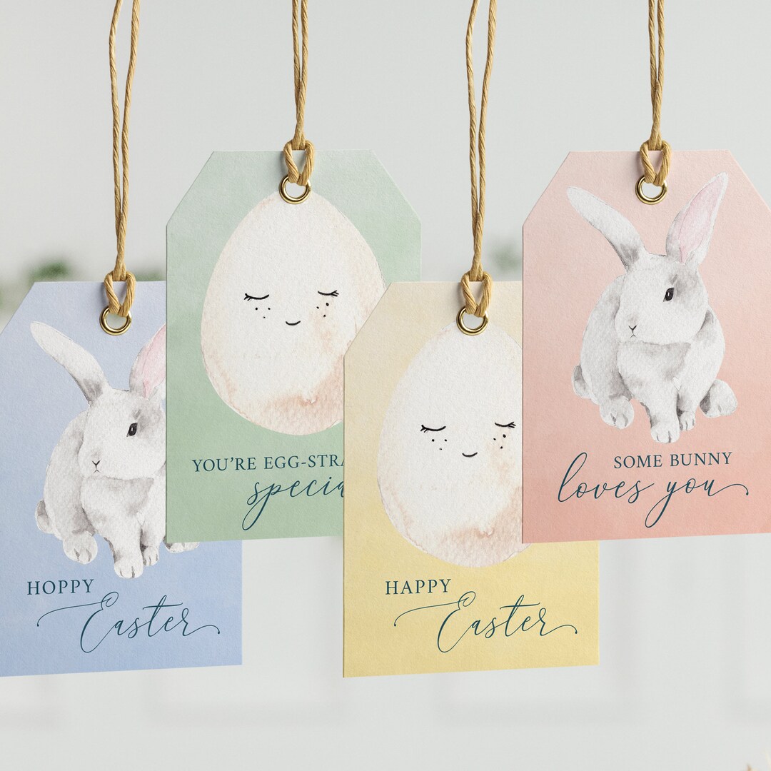 Easter Gift Tags Printable Instant Download File - Some Bunny Loves You ...