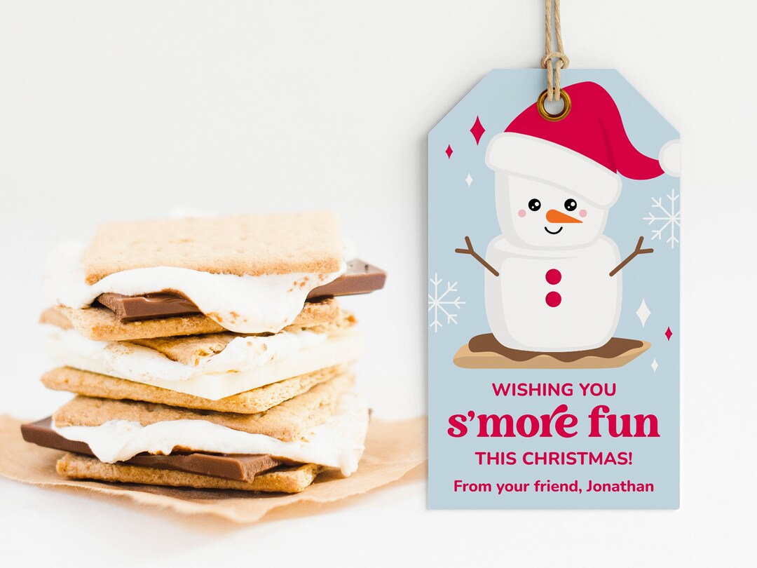 Smores Kit Holiday Gift Tags Smore Fun Christmas Gift Kids Winter Treat ...