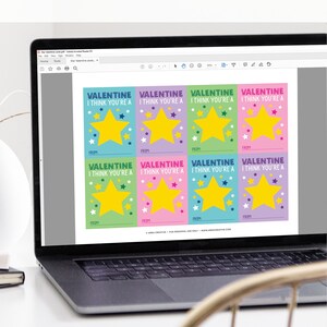 Starburst Valentines Day Cards for Kids - Printable Star Classroom ...