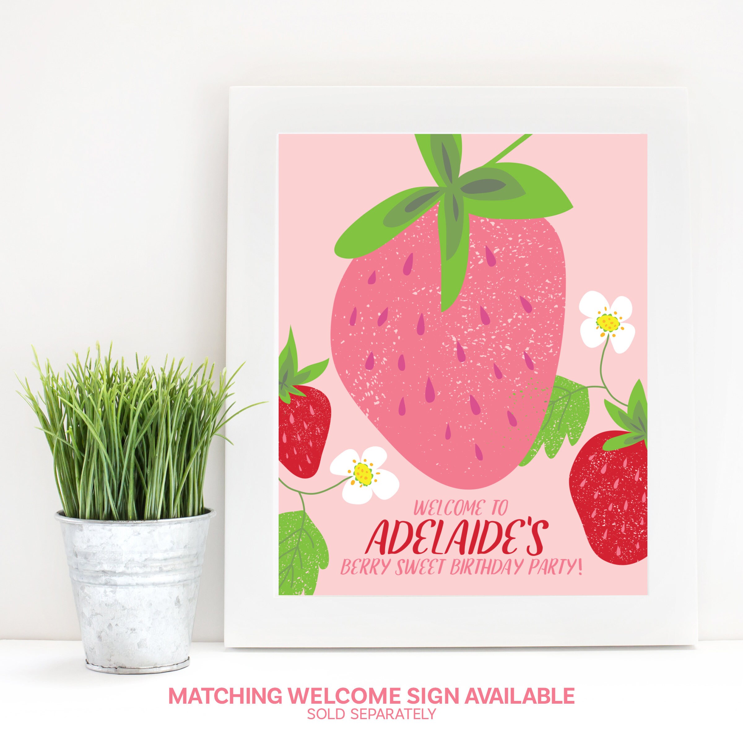 Strawberry Cupcake Toppers Printable Cupcake Wrappers Instant Download ...