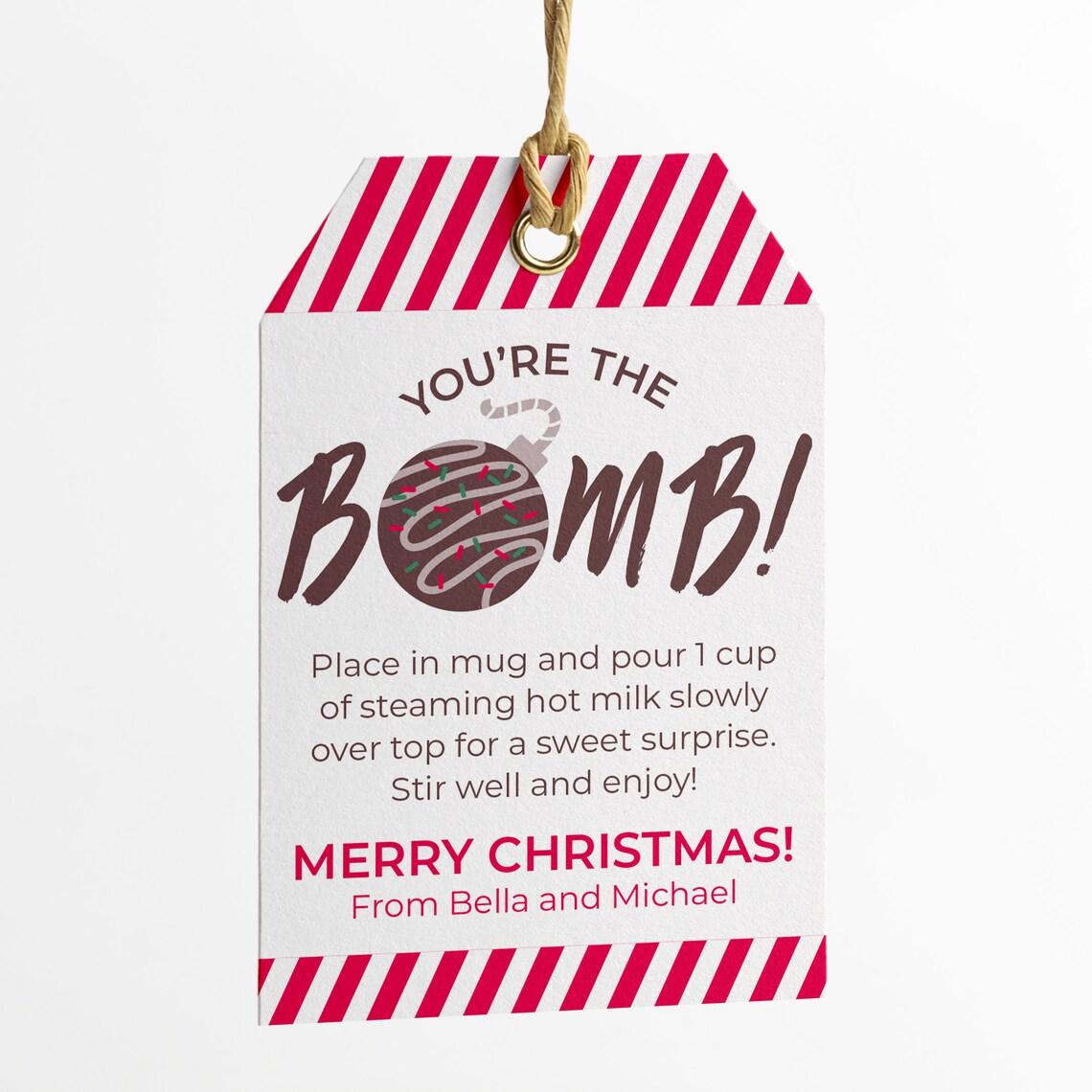 Hot Chocolate Bomb Gift Tags Instant Download Printable File | Etsy