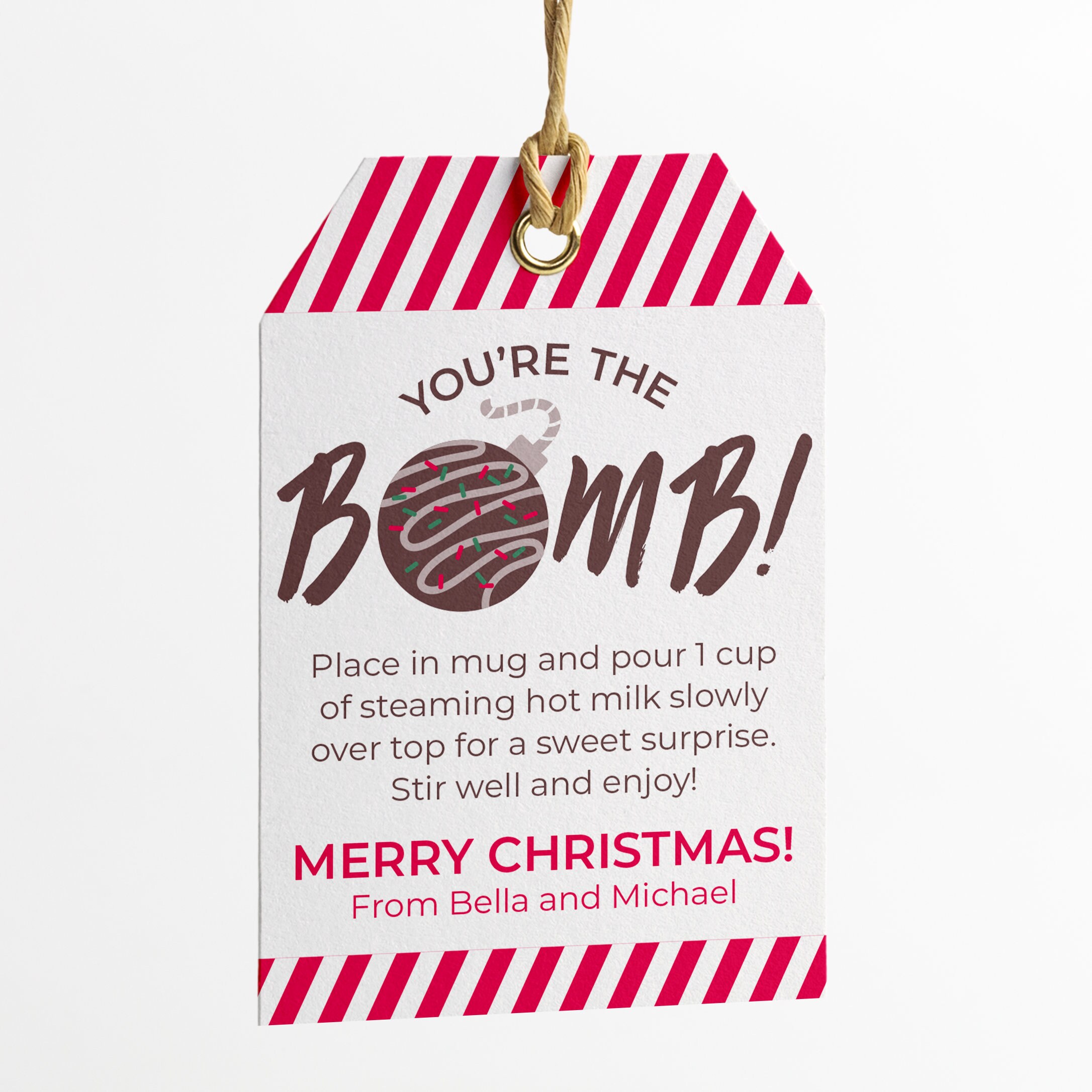 Hot Chocolate Bomb Gift Tags Instant Download Printable File | Etsy