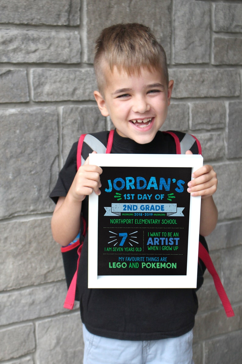 First Day of School Sign Printable File Back to School Sign | Etsy