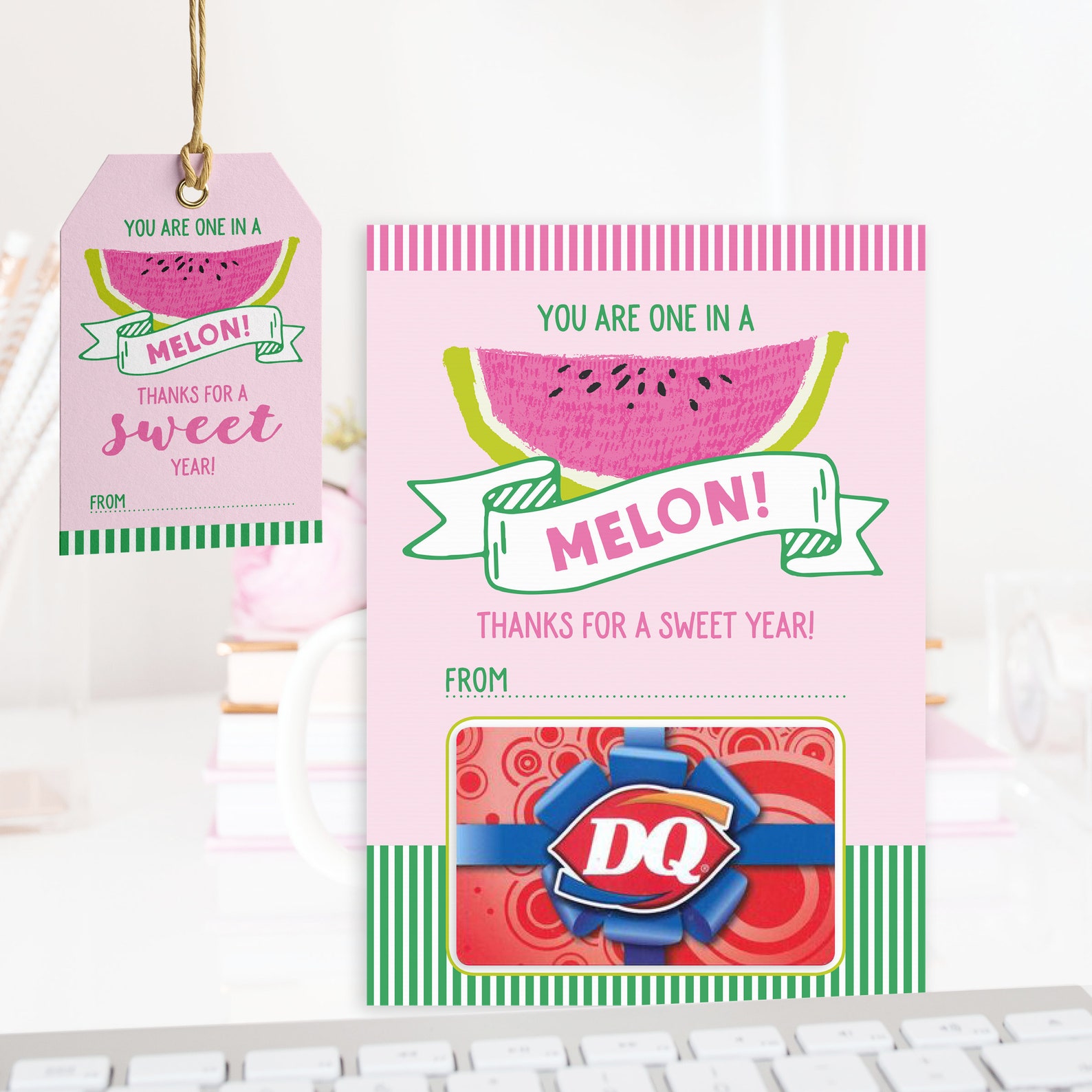 Teacher Thank You Card Printable Gift Tags and Gift Card | Etsy