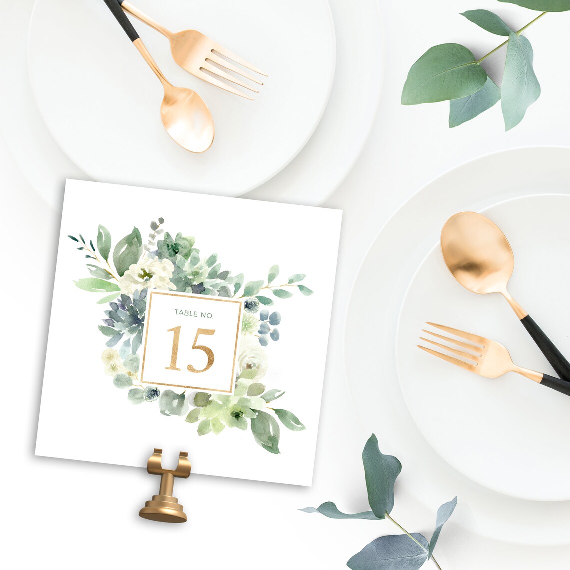 Succulent Wedding Table Numbers Instant Download Printable | Etsy