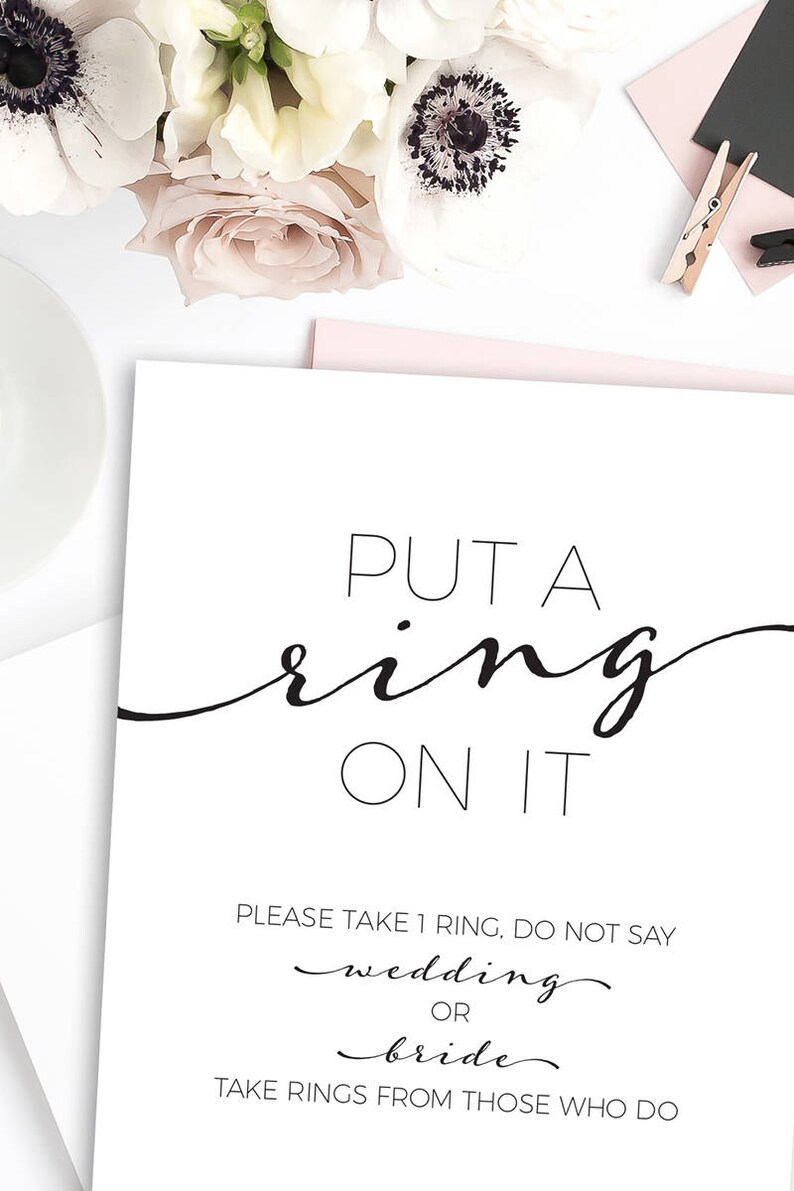 Put a Ring on It Game Printable File Bridal Shower Games - Etsy