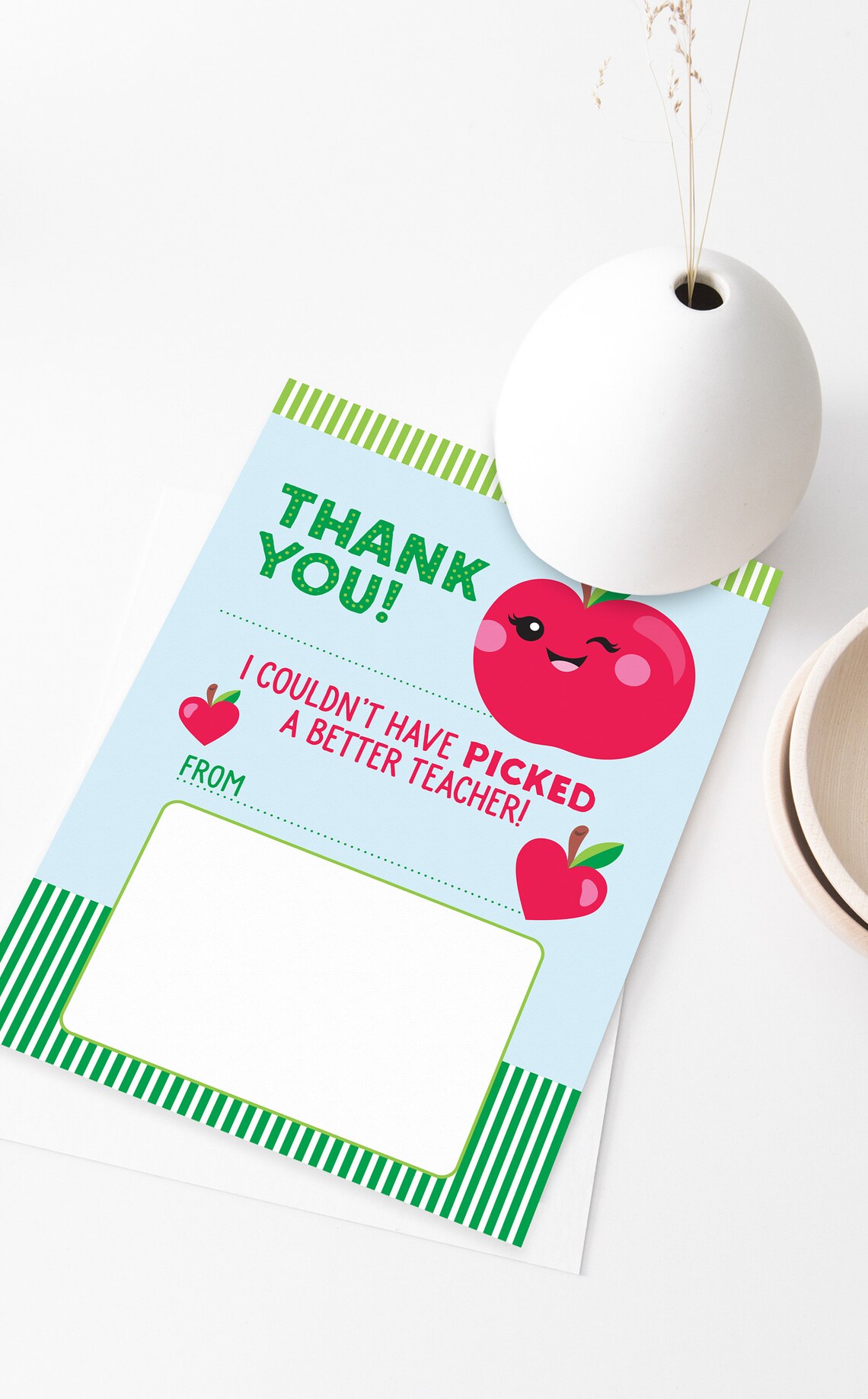 Apple Teacher Thank You Gift Card Holder and Gift Tags - End of Year ...