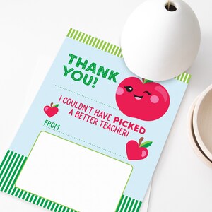 Apple Teacher Thank You Gift Card Holder and Gift Tags - End of Year ...