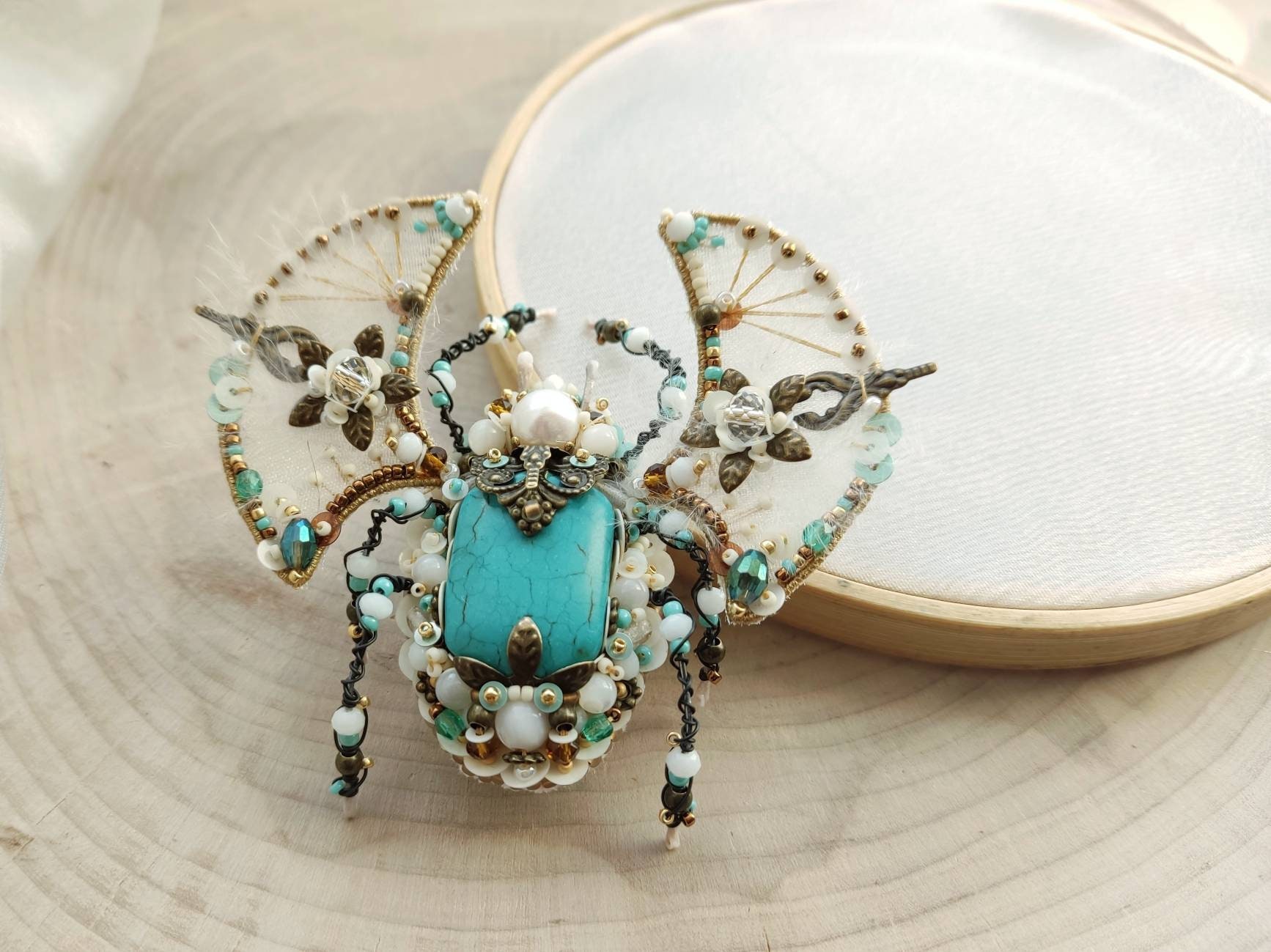 Egyptian Scarab Beetle Pin Unique Insect Art Brooch - Etsy