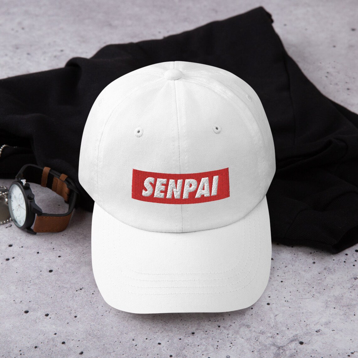 Senpai hat Low profile dad hat | Etsy