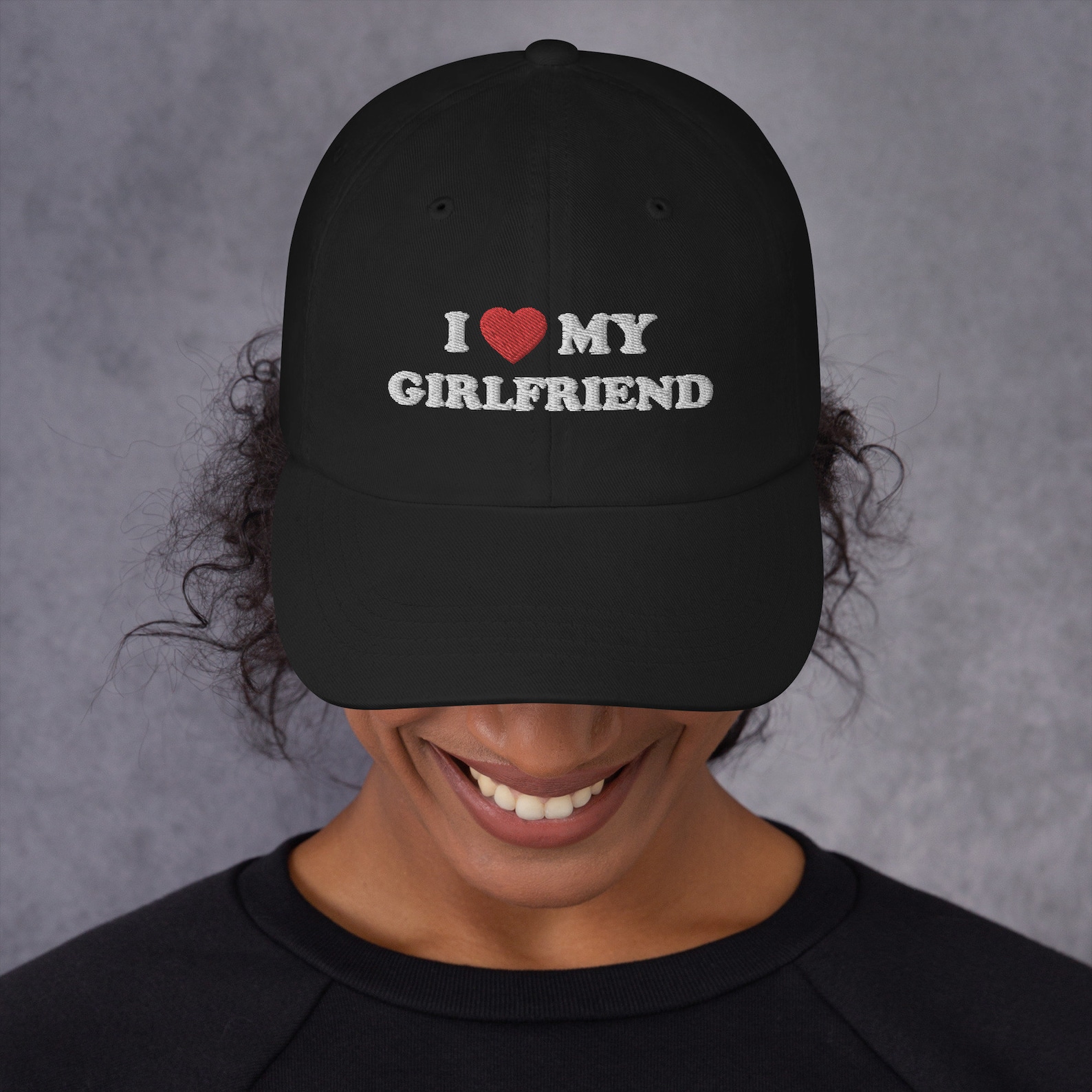 I Love My Girlfriend Hat | Low Profile Dad Hat - Etsy