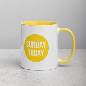 Sunday Today Mug | Yellow Sunday Today Coffee Mug - Etsy