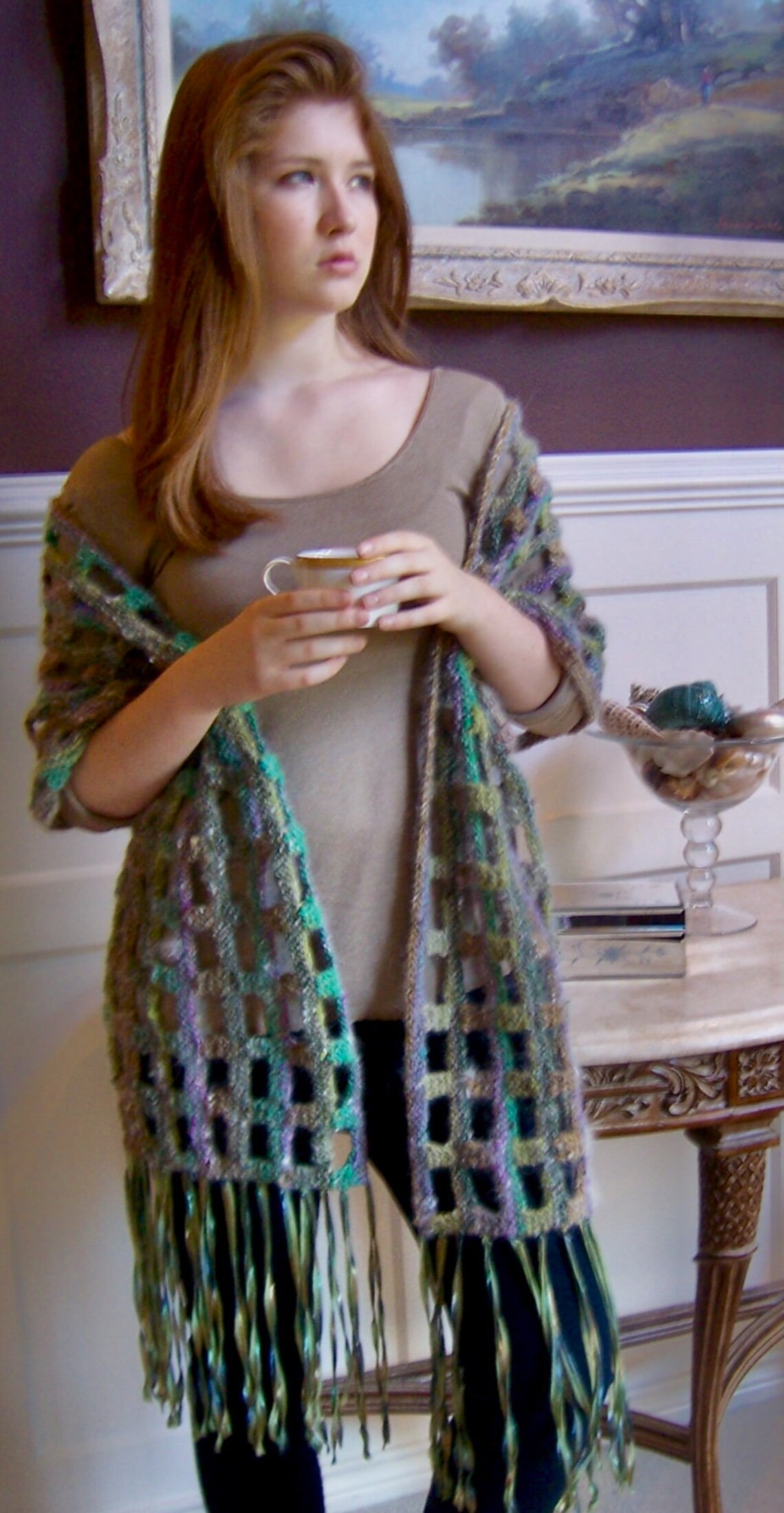Shoji Screen Wrap Knitting Pattern Only - Etsy