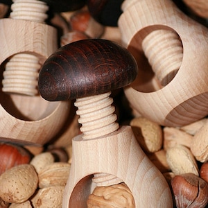 European Beechwood Mushroom Nutcracker Wooden Nut Cracker. - Etsy