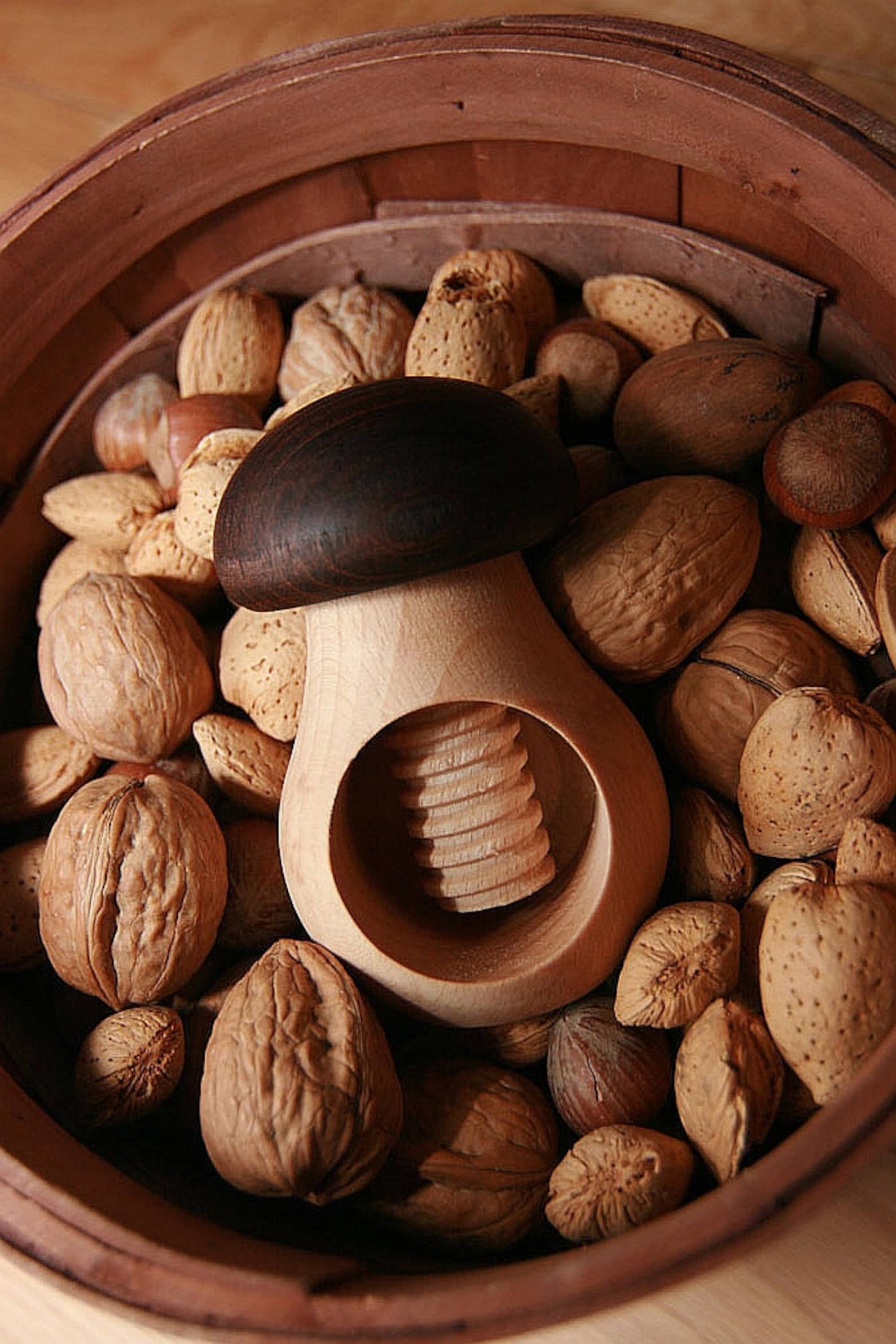 European Beechwood Mushroom Nutcracker Wooden Nut Cracker. - Etsy