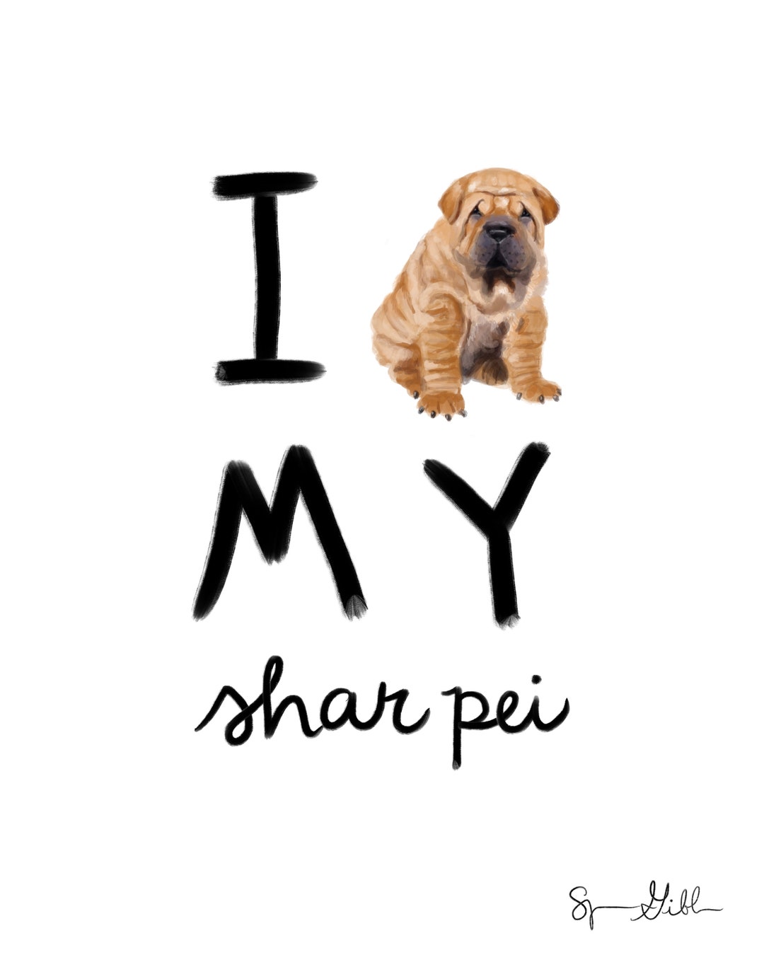 Shar Pei Love DIGITAL DOWNLOAD - Etsy