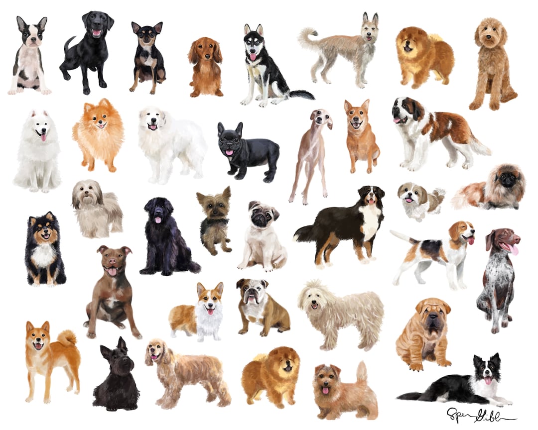 All the Dogs Digital Download (horizontal) - Etsy
