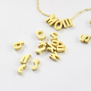 7x5x3mm Matt Gold Plated Tiny Letters Alphabet Bead Lower - Etsy