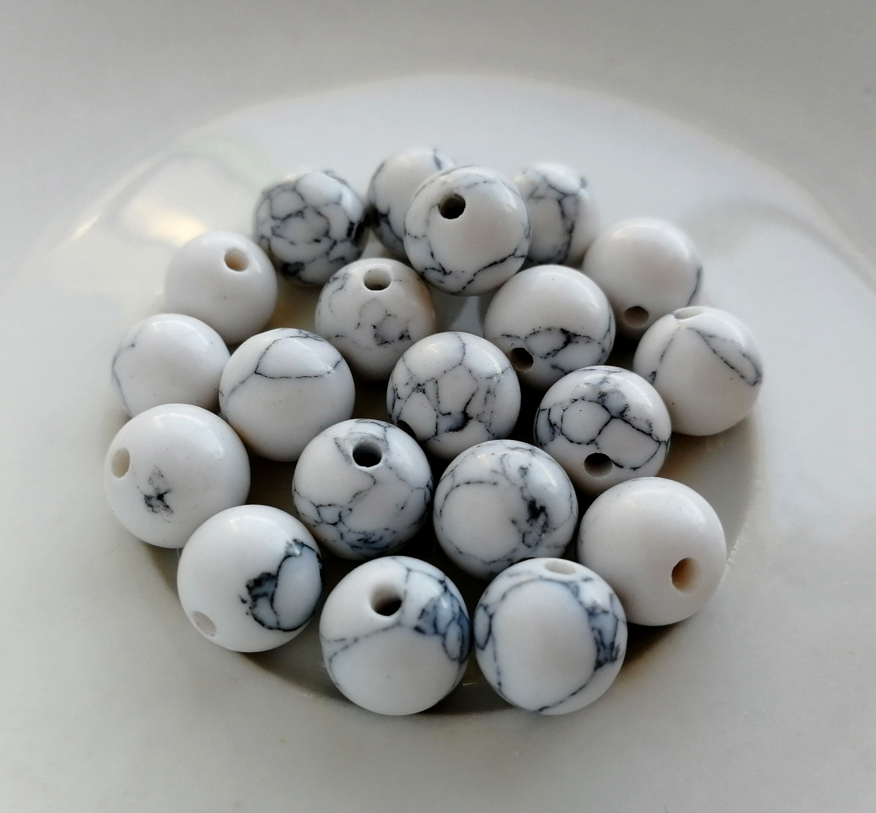 20PCS 8mm Magnesite round Beads Imitation dyed red turquoise | Etsy