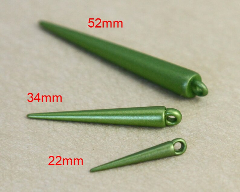 40pcs 5×34mm Green Needle Awl Charm, 3D Awls Sewing Needles Pricker ...
