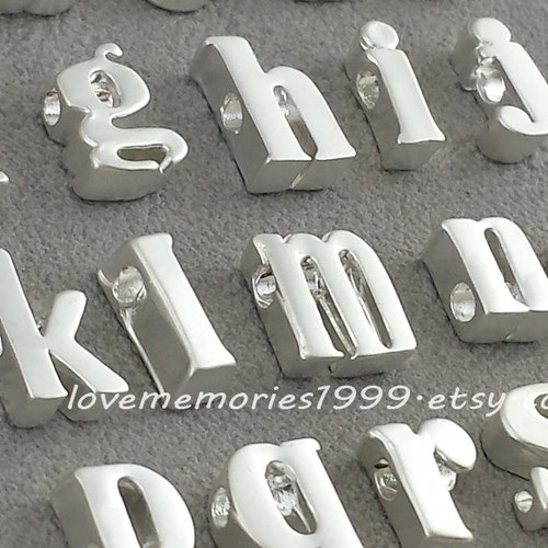 7x5x3mm Matt Gold Plated Tiny Letters Alphabet Bead Lower - Etsy