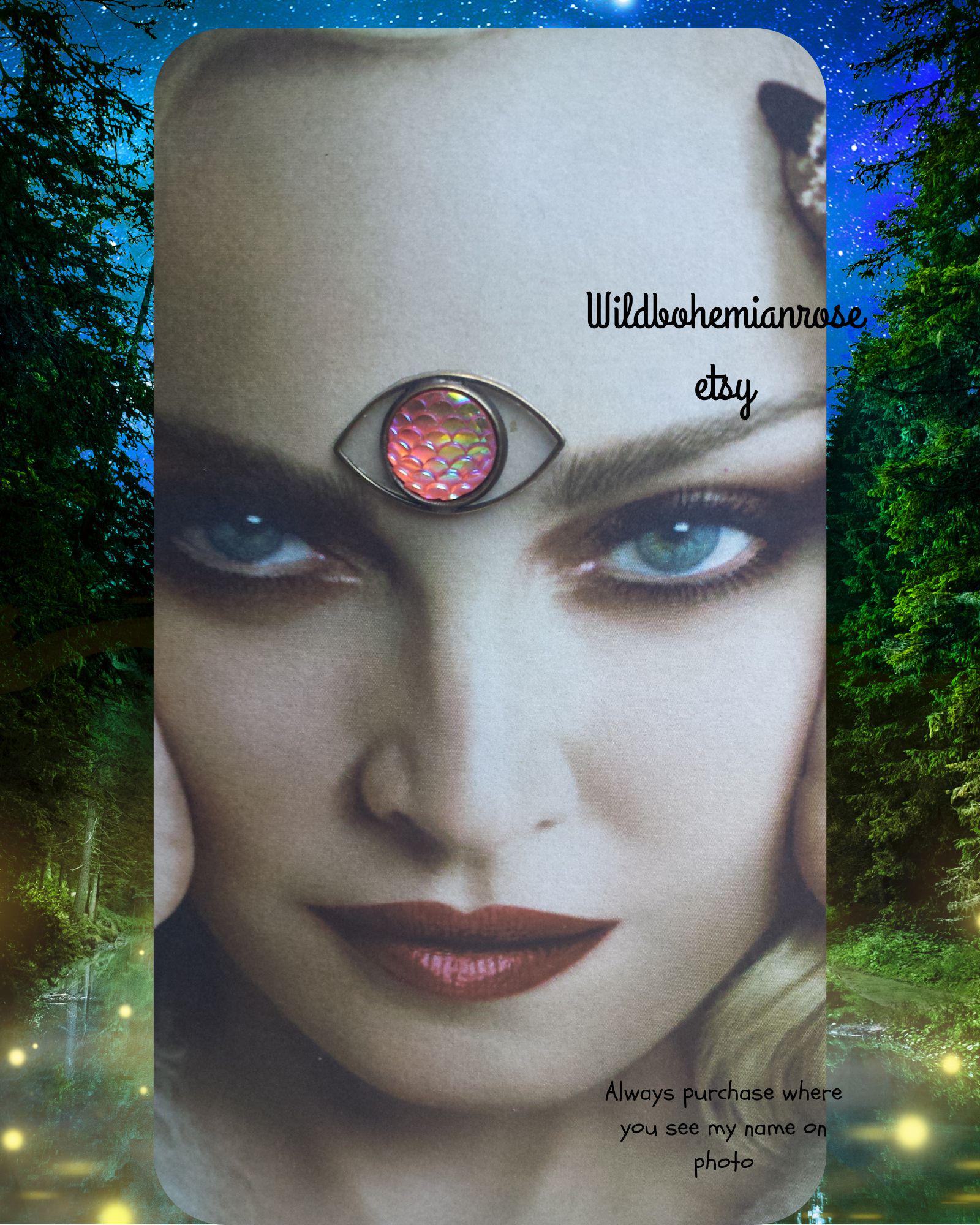 Mermaid Dragon Scale Bindi, Evil Eye Amulet,tribal Fusion, Boho ...