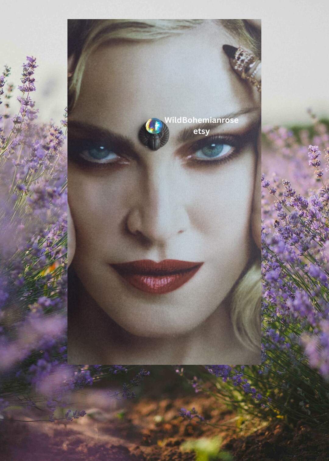 New Sun Goddess Scarab Ab Crystal Bindi, Third Eye, Boho Festival Face ...