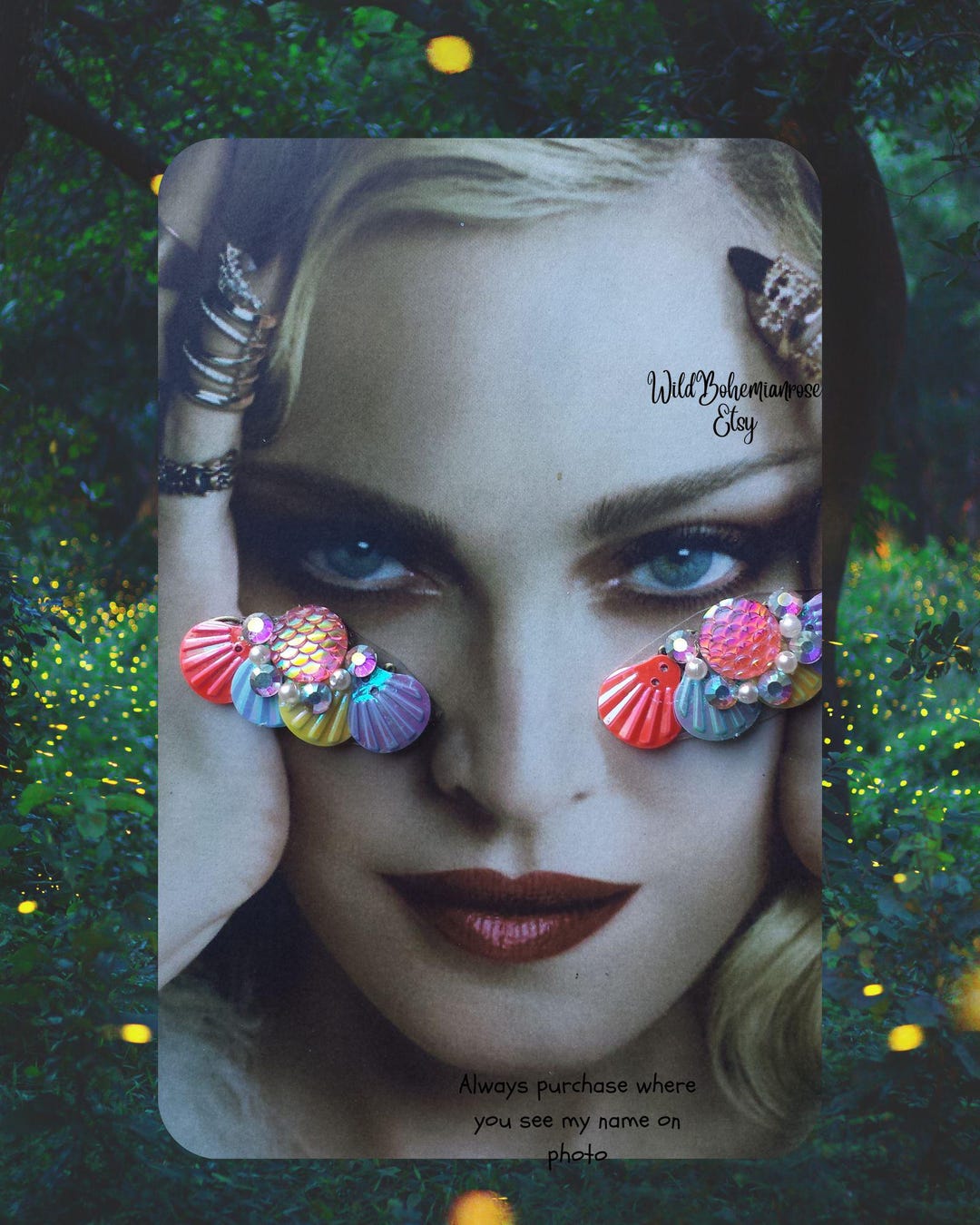 Mermaid Scale Bindi Set, Tribal Fusion Bindi ,third Eye Bindi,fairycore ...