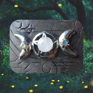 Magic Goddess Moonstone Bindihecate Triple Moon Bindi,pentagram Bindi ...