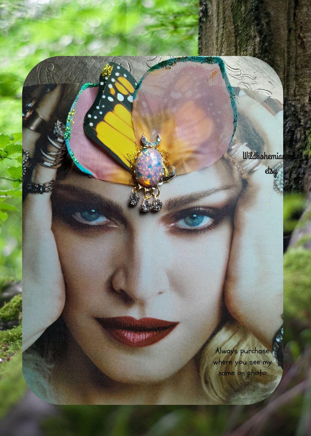 Opal Rose Petal Bindi Face Jewel, Fairy Face Jewel, Boho Festival Face ...