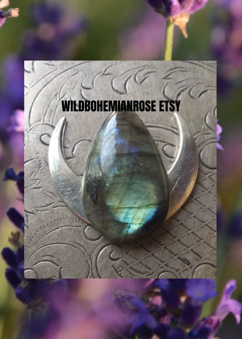 Moon Moonstone Gemstone Bindi, Tribal Fusion Bindi, Third Eye, Boho ...